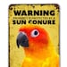 Warning Sun Conure Sign | Parrot Warning Sign | Sun Conure Parrot Sign ...