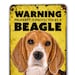 Warning Beagle Sign | Dog Warning Sign | Beagle Sign - Etsy