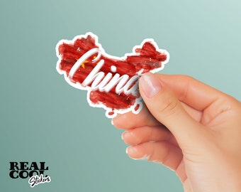 China Flag Emblem Stickers - Etsy