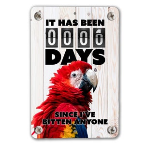 Scarlet Macaw Bite Sign | Macaw Parrot Sign - Etsy