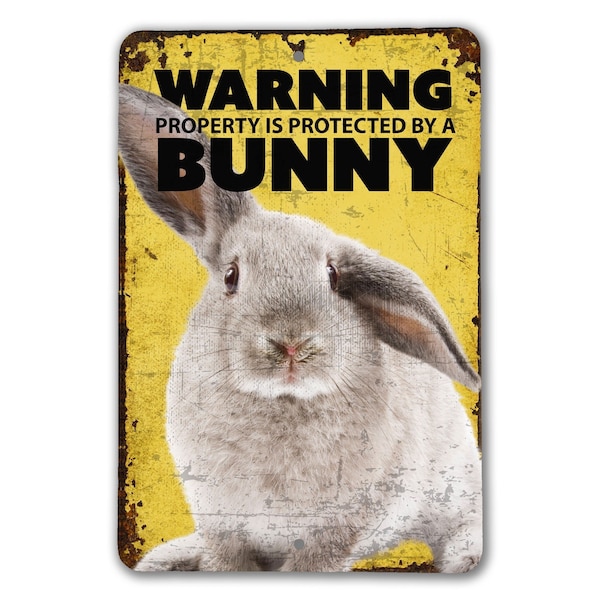 Rabbit Warning Sign - Etsy