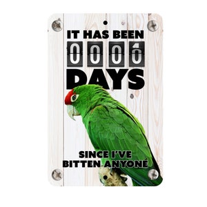 Red Fronted Amazon Parrot Bite Sign Amazon Parrot Sign - Etsy