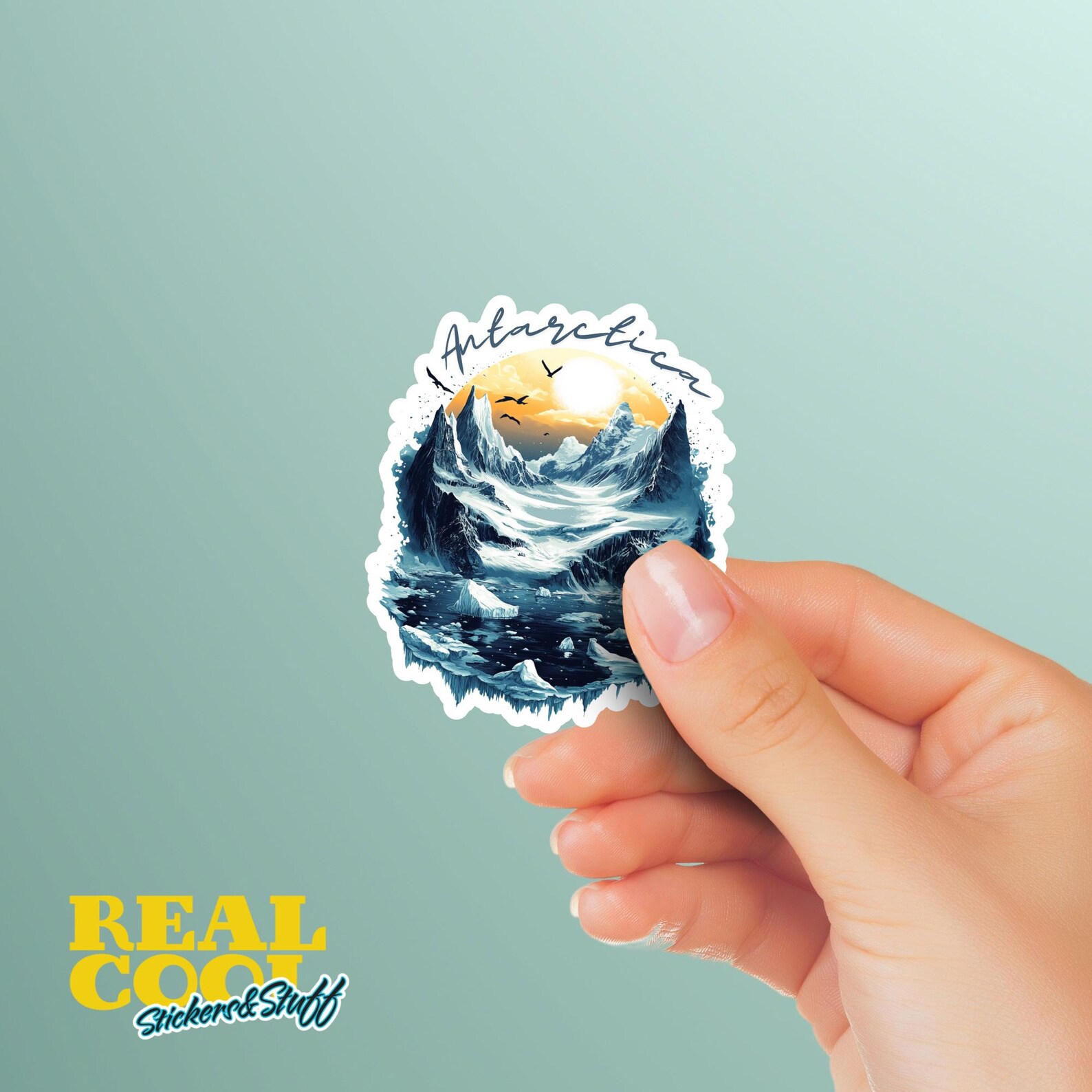 Antarctica Sticker | Iceberg Sticker, Ocean Lover Decor, Waterproof ...