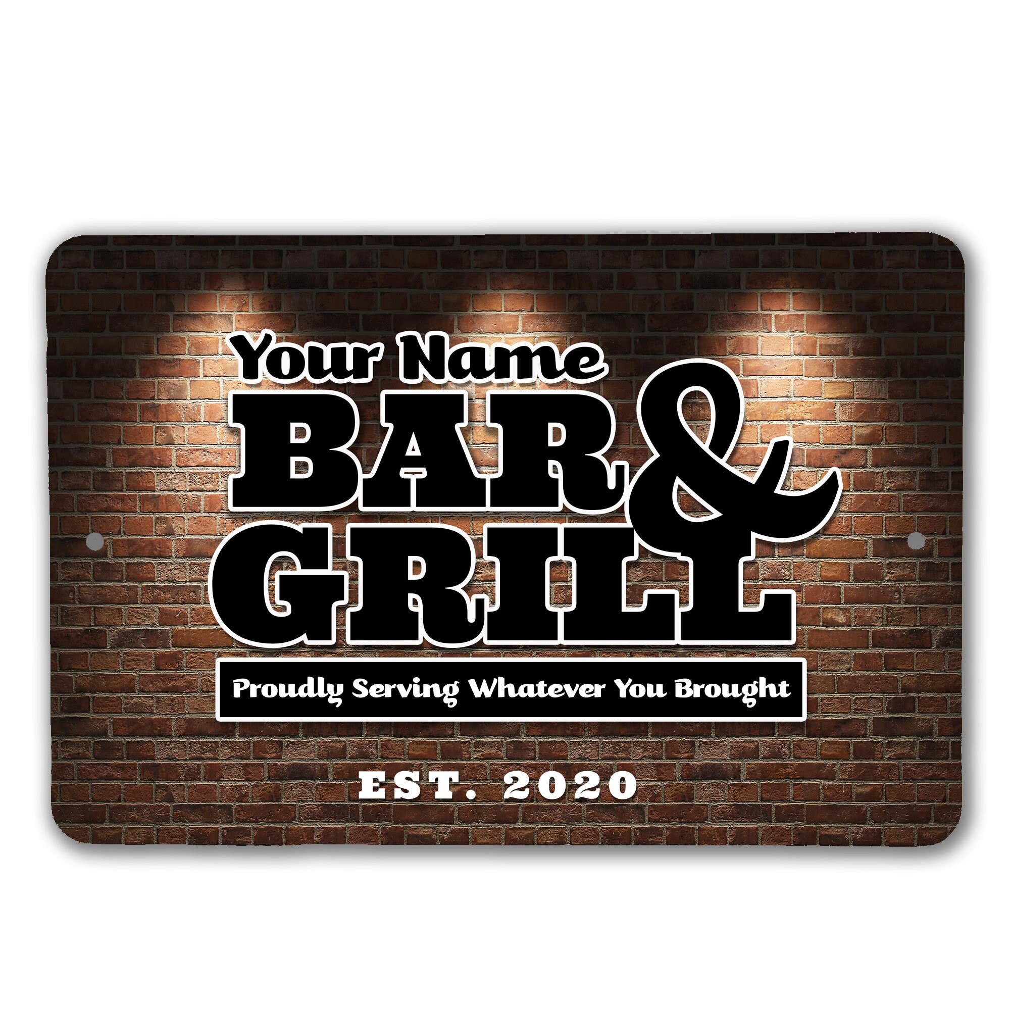 Custom Name Bar Sign Aluminum Bar Signs Your Name Bar Sign - Etsy