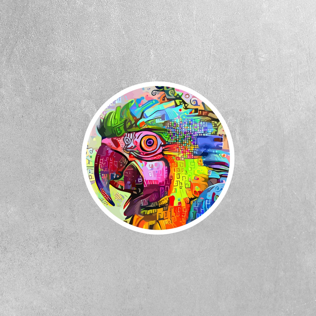 Macaw Art Sticker | Parrot Stickers | Macaw Decal - Etsy