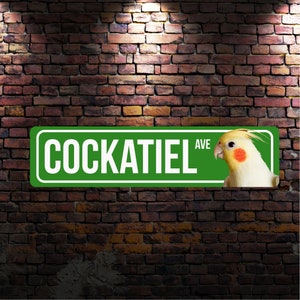 Cockatiel Sign | Cockatiel Street Sign | Yellow Cockatiel Sign - Etsy