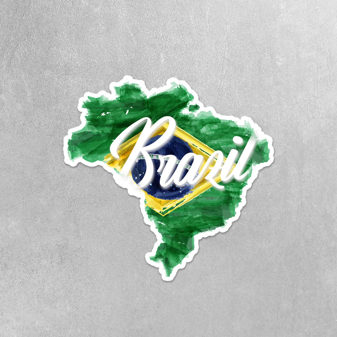 Brazil Sticker | Brazil Decal | Brazil Flag Sticker - Etsy
