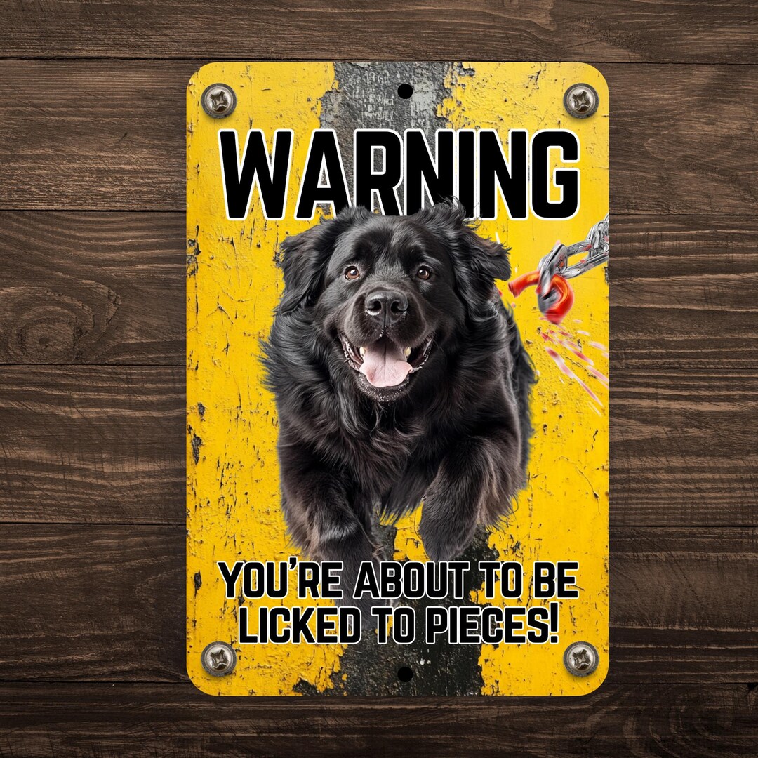 Newfoundland Dog Sign | Funny Dog Warning Sign | Newfoundland Sign - Etsy