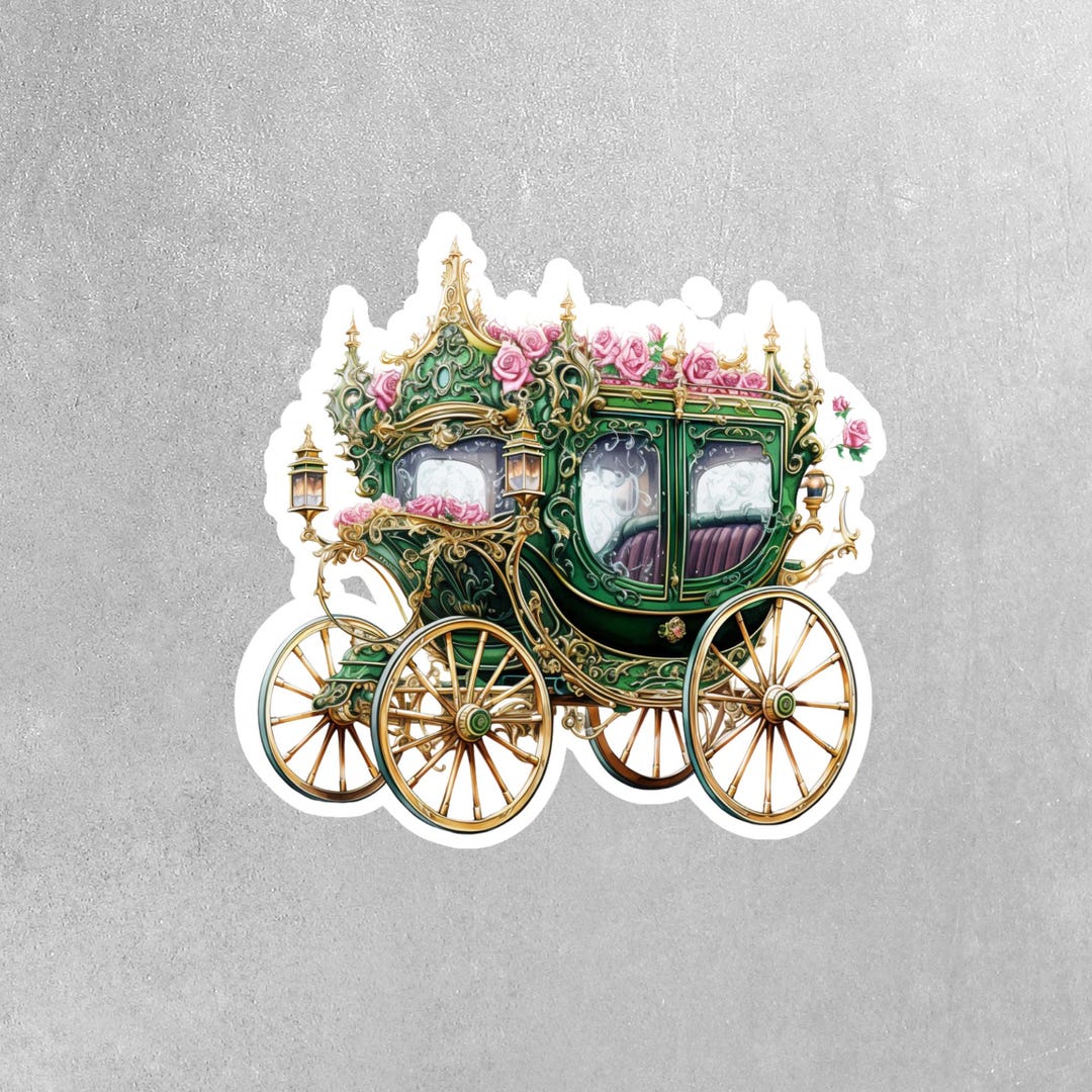 Victorian Carriage Sticker | Vintage Decorative Carriage Decal for ...