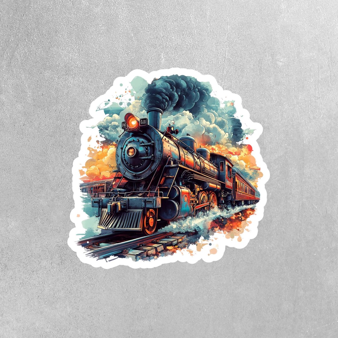 Locomotive Train Sticker - Train Sticker - Locomotive Decal - Etsy