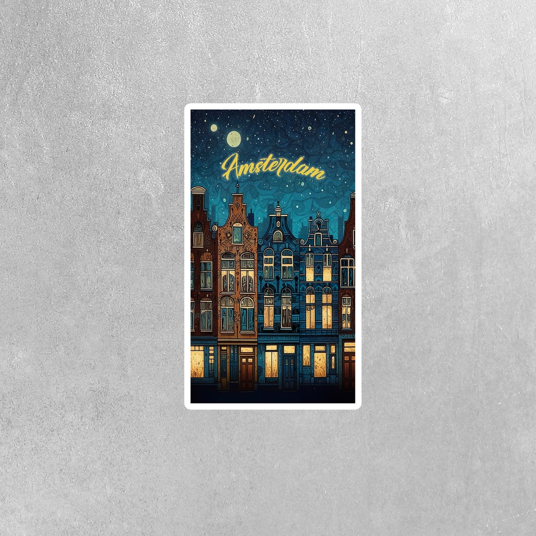 Amsterdam Sticker | Amsterdam Buildings Sticker | the Netherlands ...
