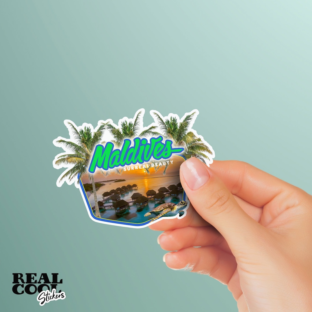 Maldives Sticker Maldives Resort Stickers - Etsy