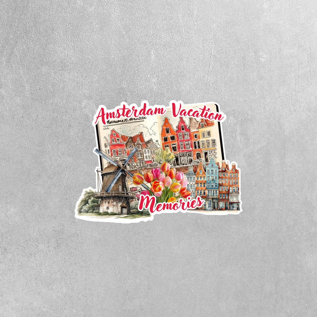 Amsterdam Stickers | Amsterdam Memories Sticker | Amsterdam Vacation ...