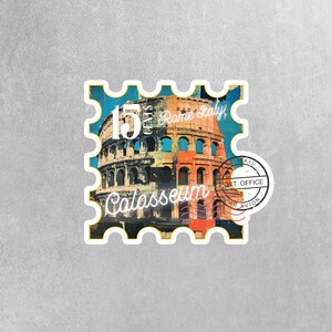 Rome Sticker - Colosseum Sticker - Italy Stamp Sticker - Etsy