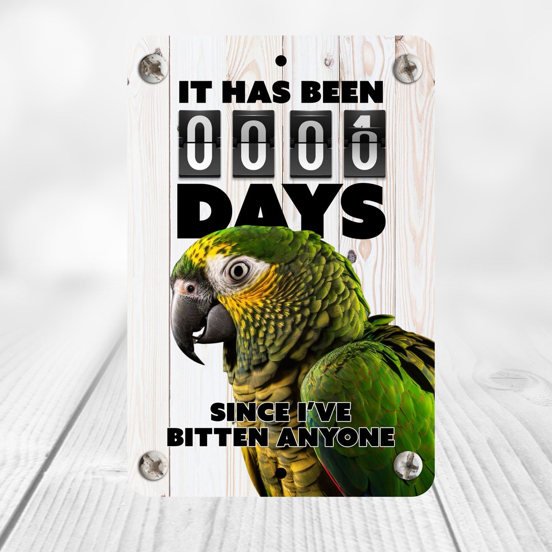 Warning Amazon Parrot Sign | Yellow Naped Amazon Parrot Warning Sign ...