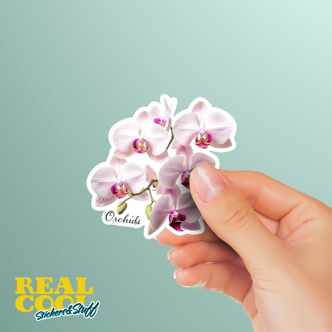 Orchids Sticker Orchid Sticker Flower Stickers - Etsy