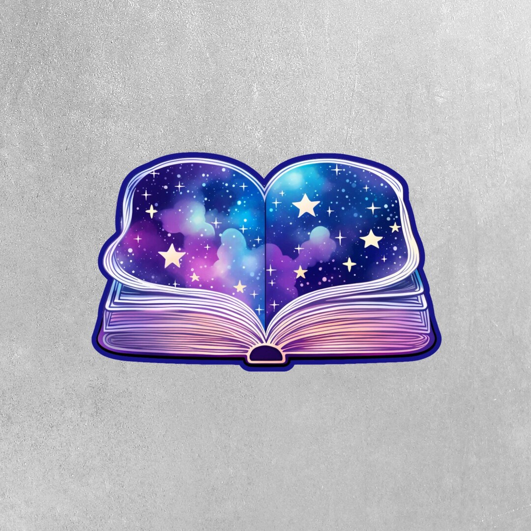 Book Sticker - Cosmic Theme Book Sticker - Reader Sticker - Etsy