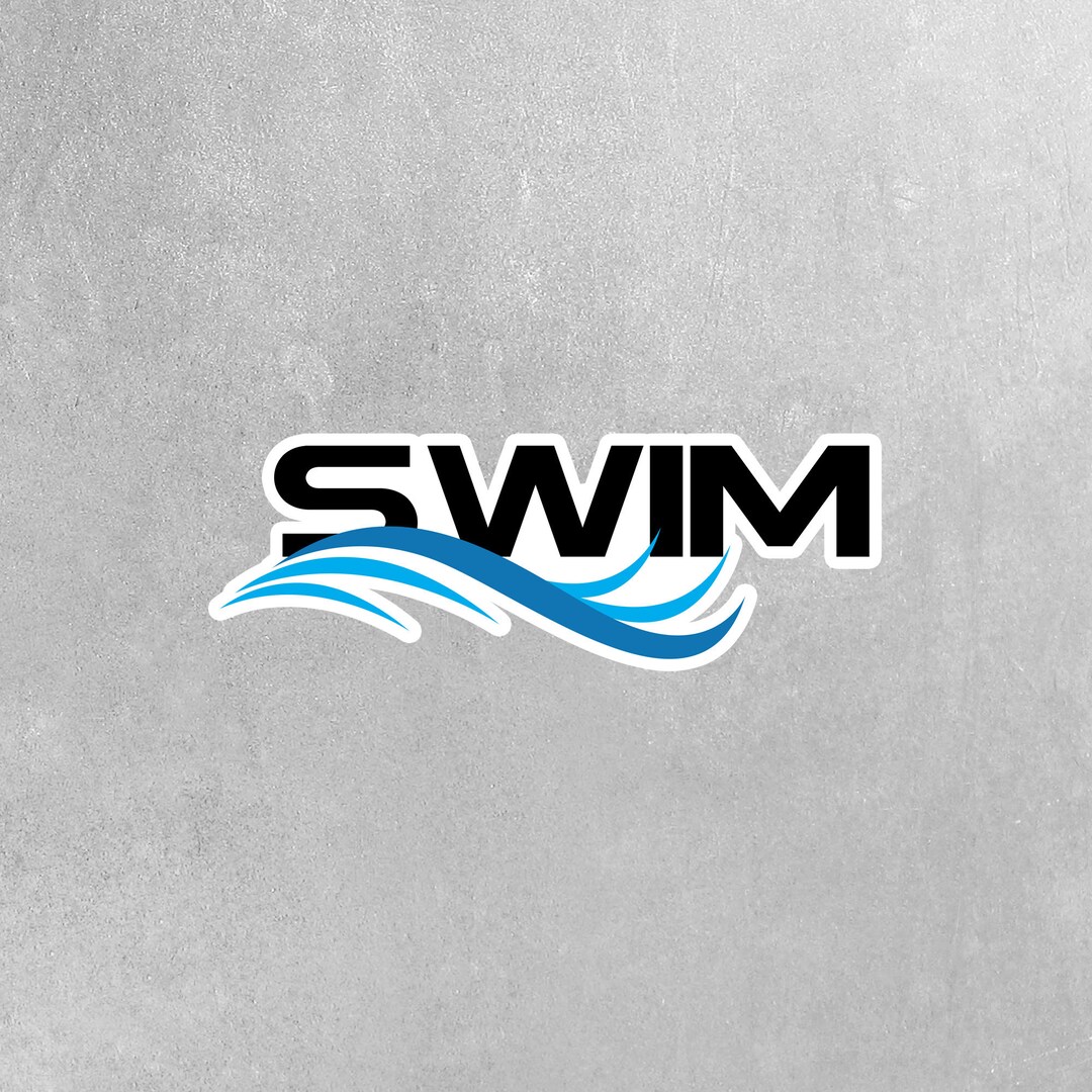 Swim Sticker - Swimming Stickers - Swimmer Stickers - Swim Laptop ...