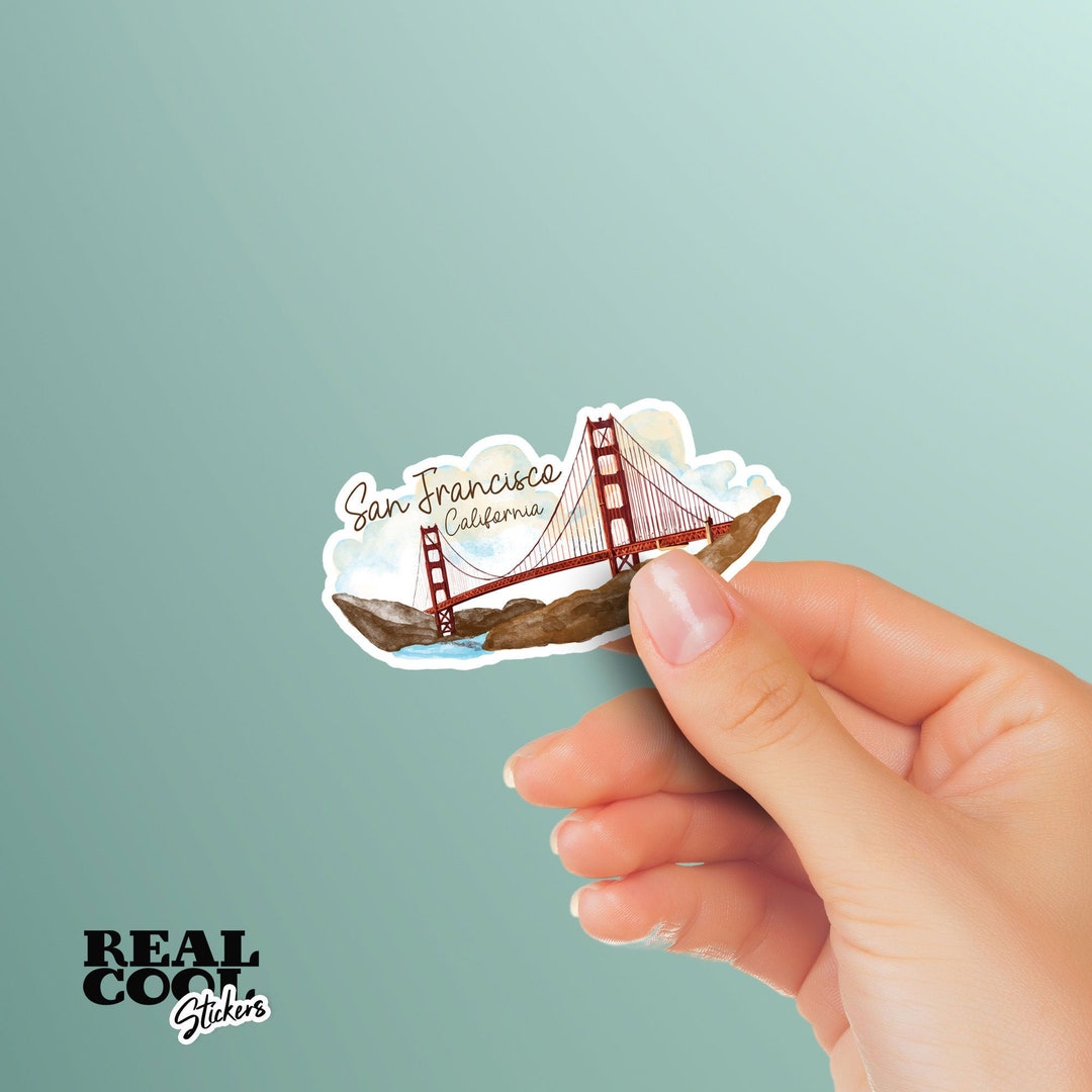 San Francisco Sticker, Golden Gate Bridge Sticker, California Stickers ...