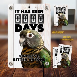 Green Cheek Conure Bite Sign Green Cheek Conure Parrot Sign - Etsy