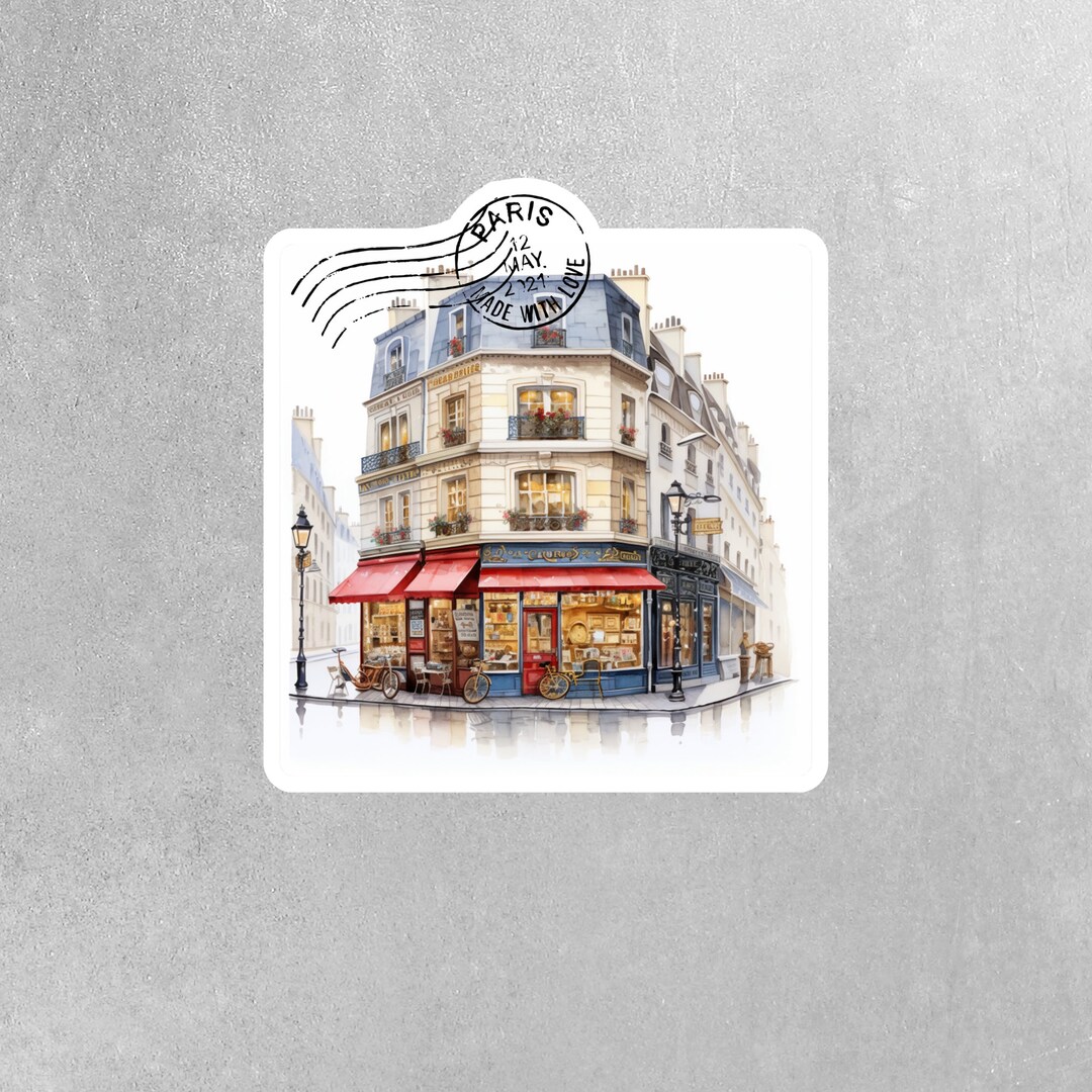 Paris Sticker | Paris France Cafe Sticker - Etsy