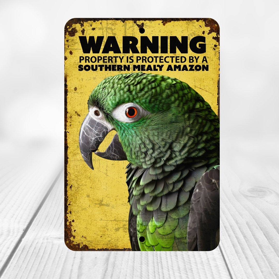 Southern Mealy Amazon Warning Sign Parrot Warning Sign Southern Mealy ...