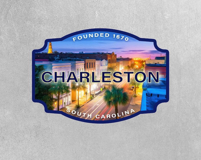 Charleston SC Sticker, Cooper River Bridge Sticker, Ravenel Bridge ...