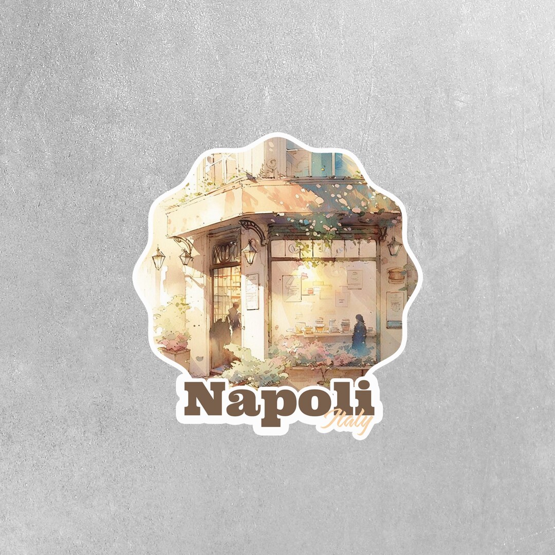 Napoli Italy Sticker | Napoli Coffee Shop Sticker - Etsy