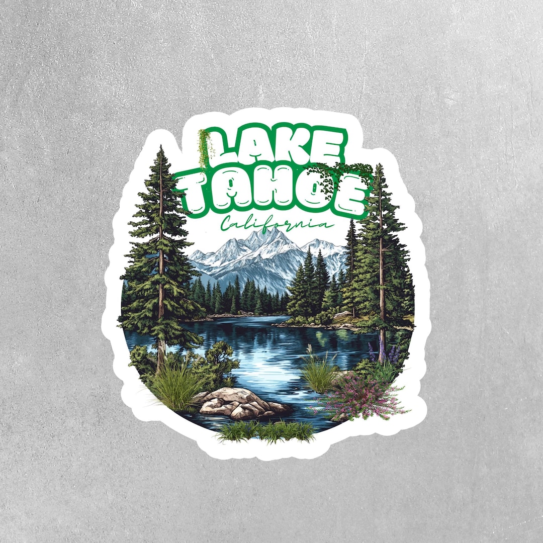Lake Tahoe Sticker | Waterproof Travel Decal for Outdoors | Perfect ...