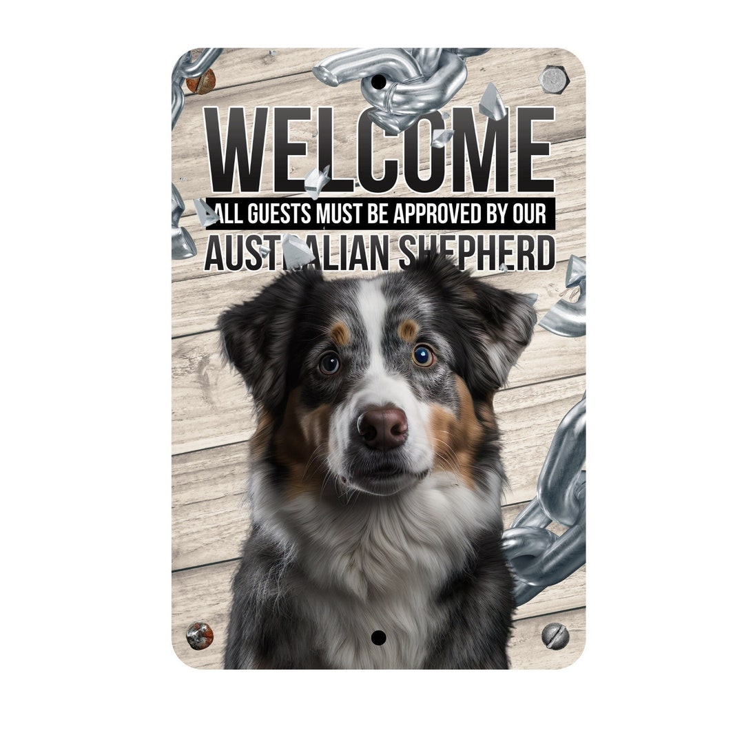 Australian Shepherd Welcome Sign | Australian Shepherd Sign - Etsy