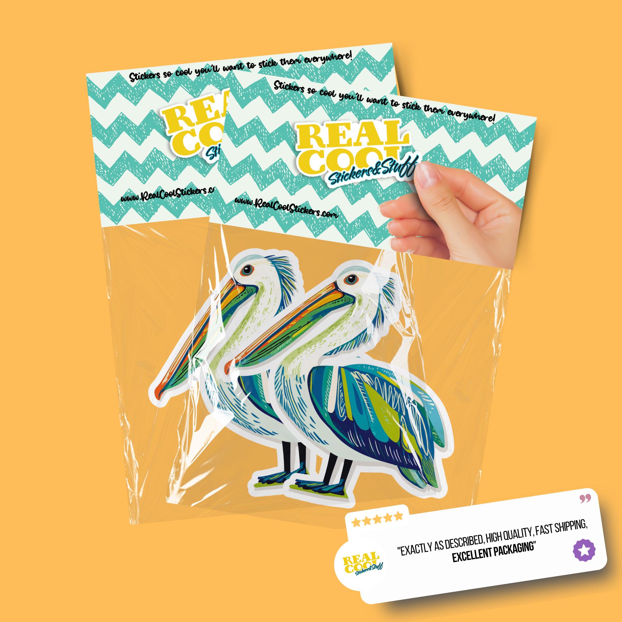 Whimsical Pelican Sticker | Pelican Sticker | Hand Drawn Pelican ...