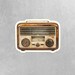 Vintage Radio Sticker - Old Fashioned Radio Sticker - Radio Decal ...