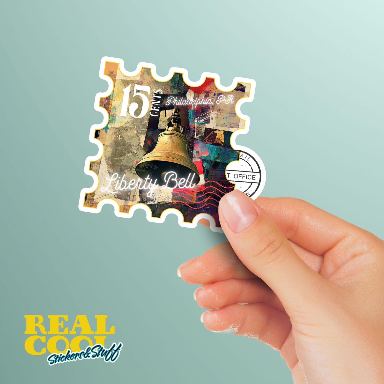 Liberty Bell Sticker - Vintage Philadelphia Souvenir, Retro Travel Art ...
