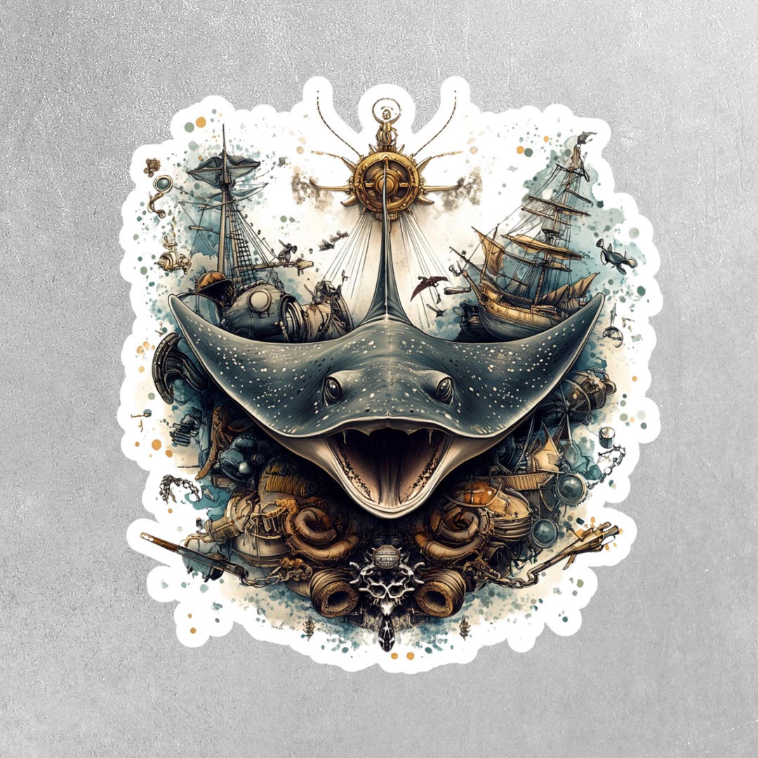 Stingray Sticker - Manta-ray Sticker - Stingray Decal - Etsy