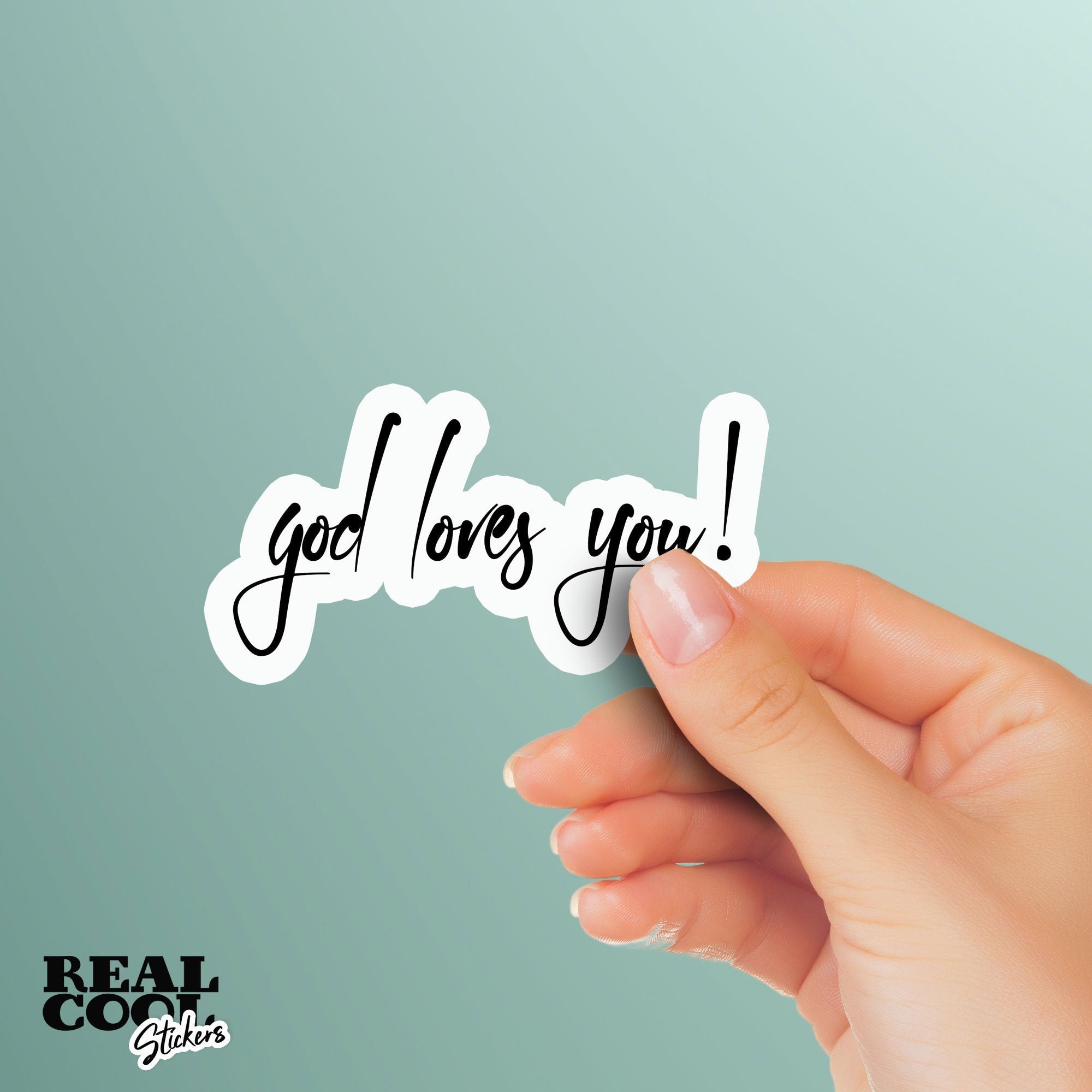 God Loves You Sticker Christian Faith Sticker Religious | Etsy