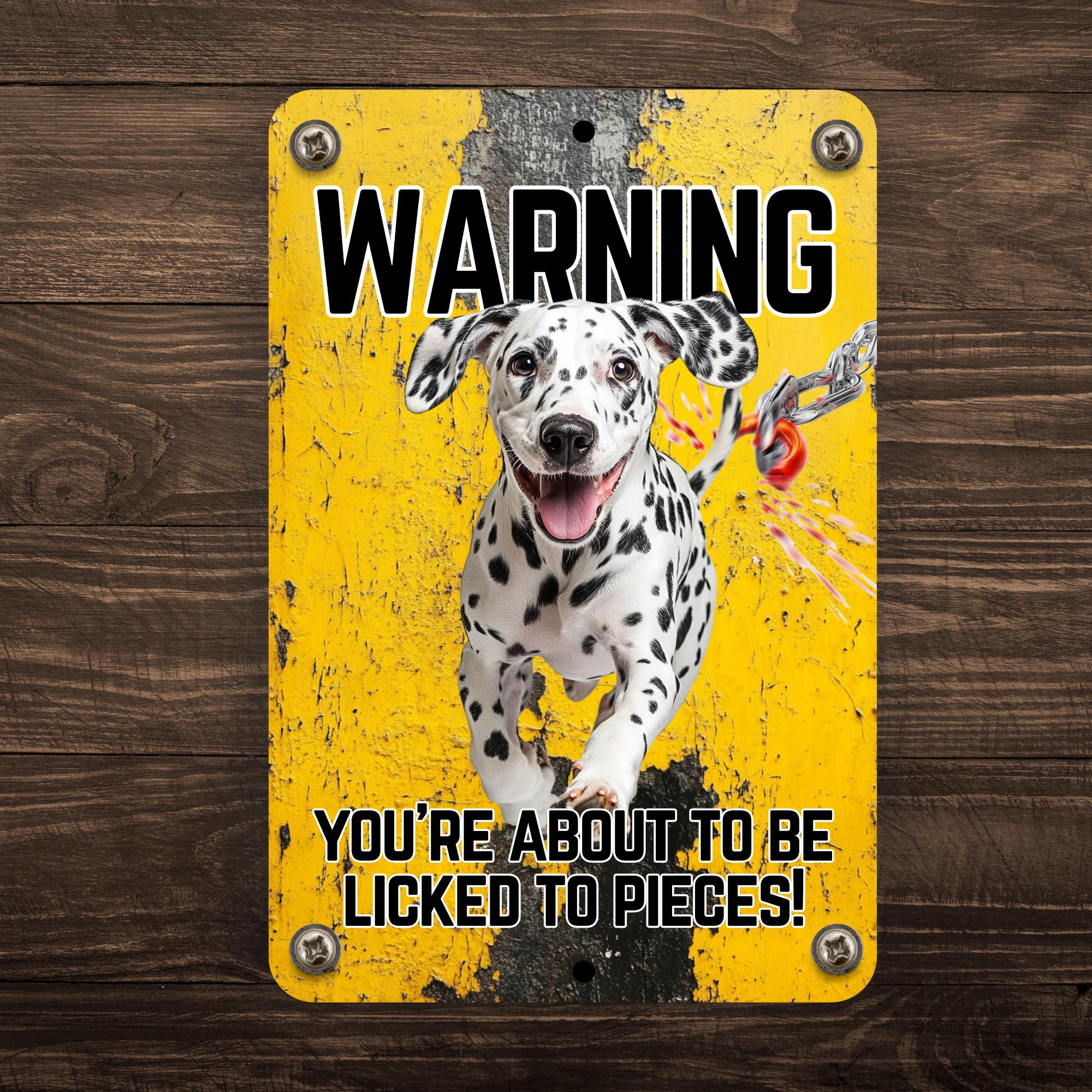 Dalmatian Warning Sign | Funny Dog Warning Sign | Dalmatian Sign - Etsy