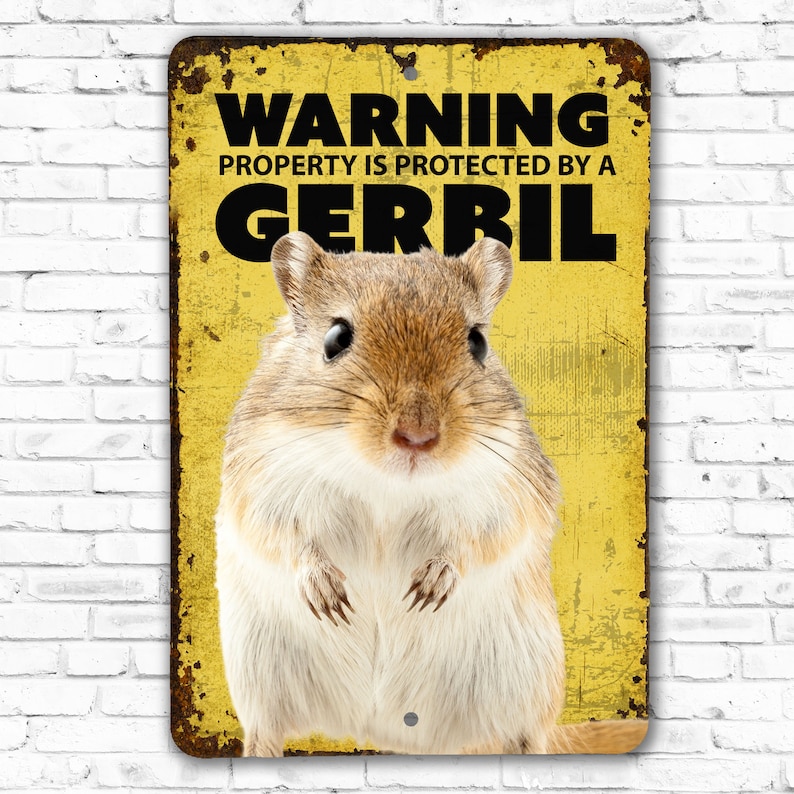 Warning Gerbil Sign | Gerbil Warning Sign | Gerbil Sign - Etsy
