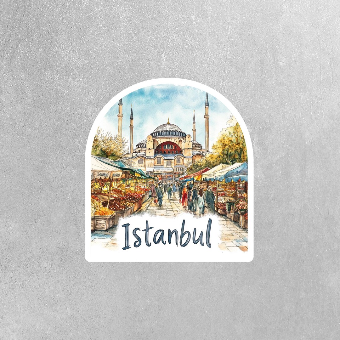 Istanbul Sticker - Elegant Istanbul Sticker - Istanbul Souvenir Sticker ...