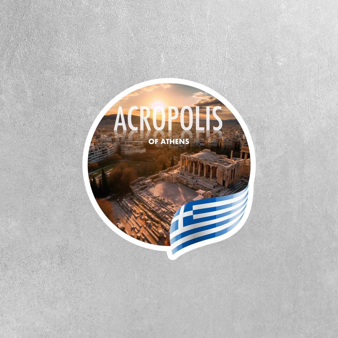 Acropolis Greece Sticker | Greece Ruins Sticker - Etsy