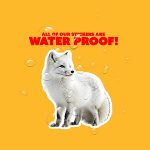 Arctic Fox Sticker | White Fox Sticker | Fox Decal - Etsy