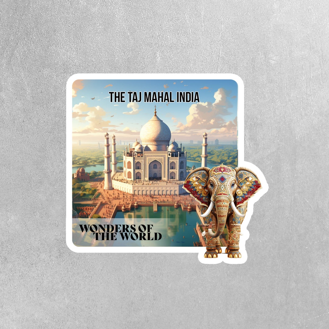 Taj Mahal Sticker | Taj Mahal Decal | Wonders of the World Sticker - Etsy