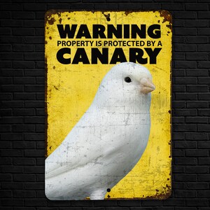 Canary Sign | Canary Warning Sign | Funny Canary Sign - Etsy