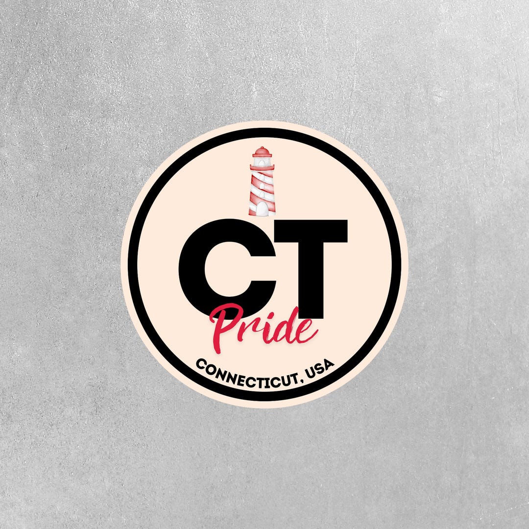 Connecticut Pride Sticker - Connecticut State Abbreviation Decal for ...