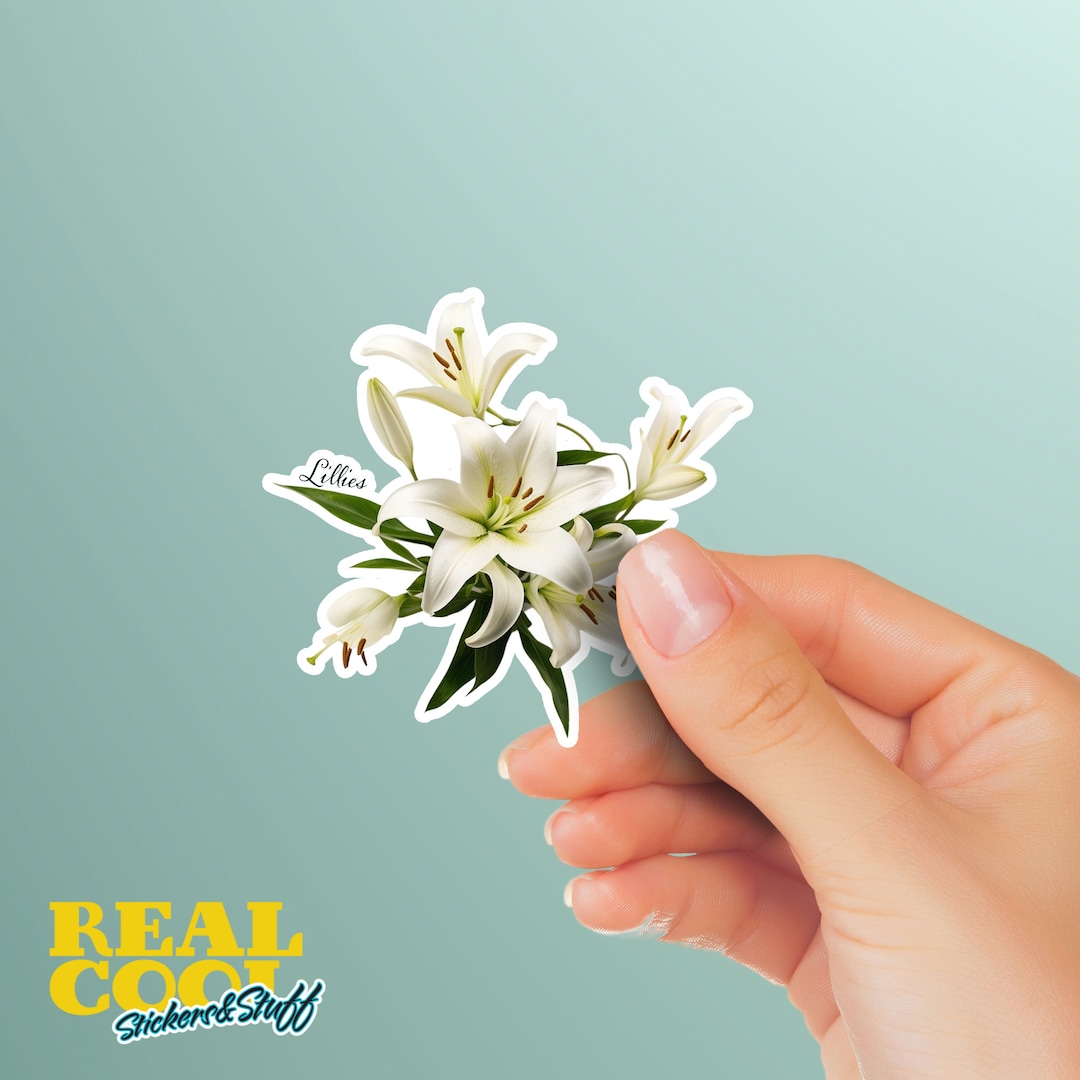 Lily Sticker Lillies Sticker Flower Stickers - Etsy