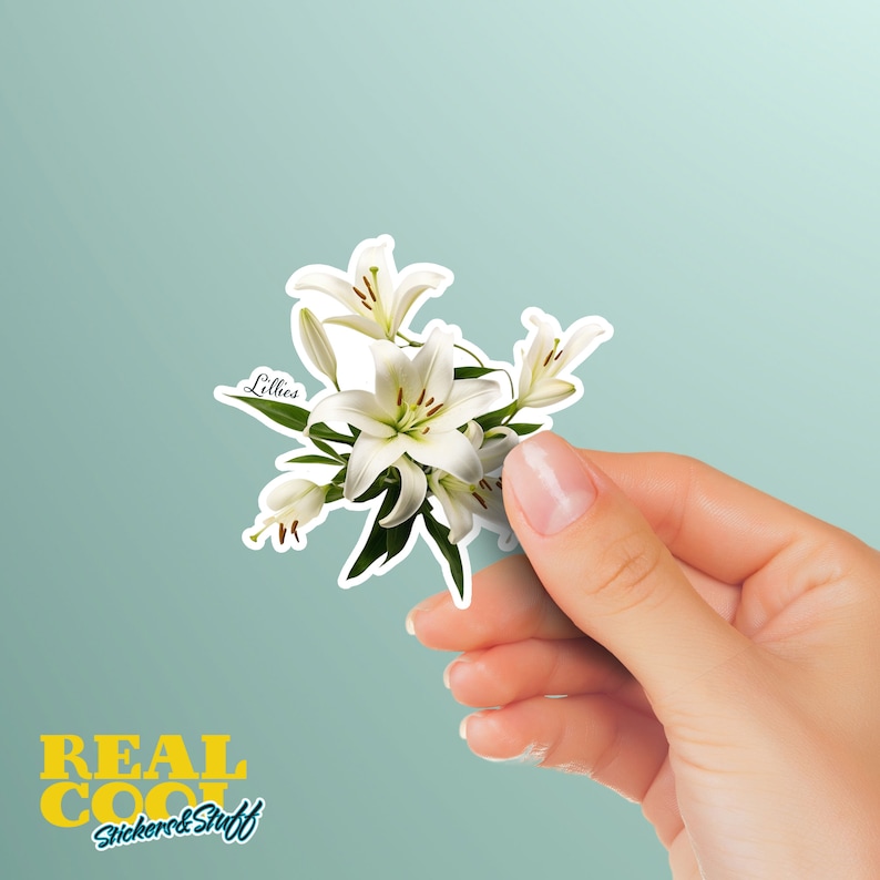 Lily Sticker | Lillies Sticker | Flower Stickers - Etsy