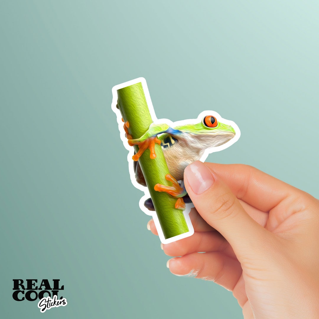 Tree Frog Sticker Tree Frog Stickers Green Frog Decal - Etsy
