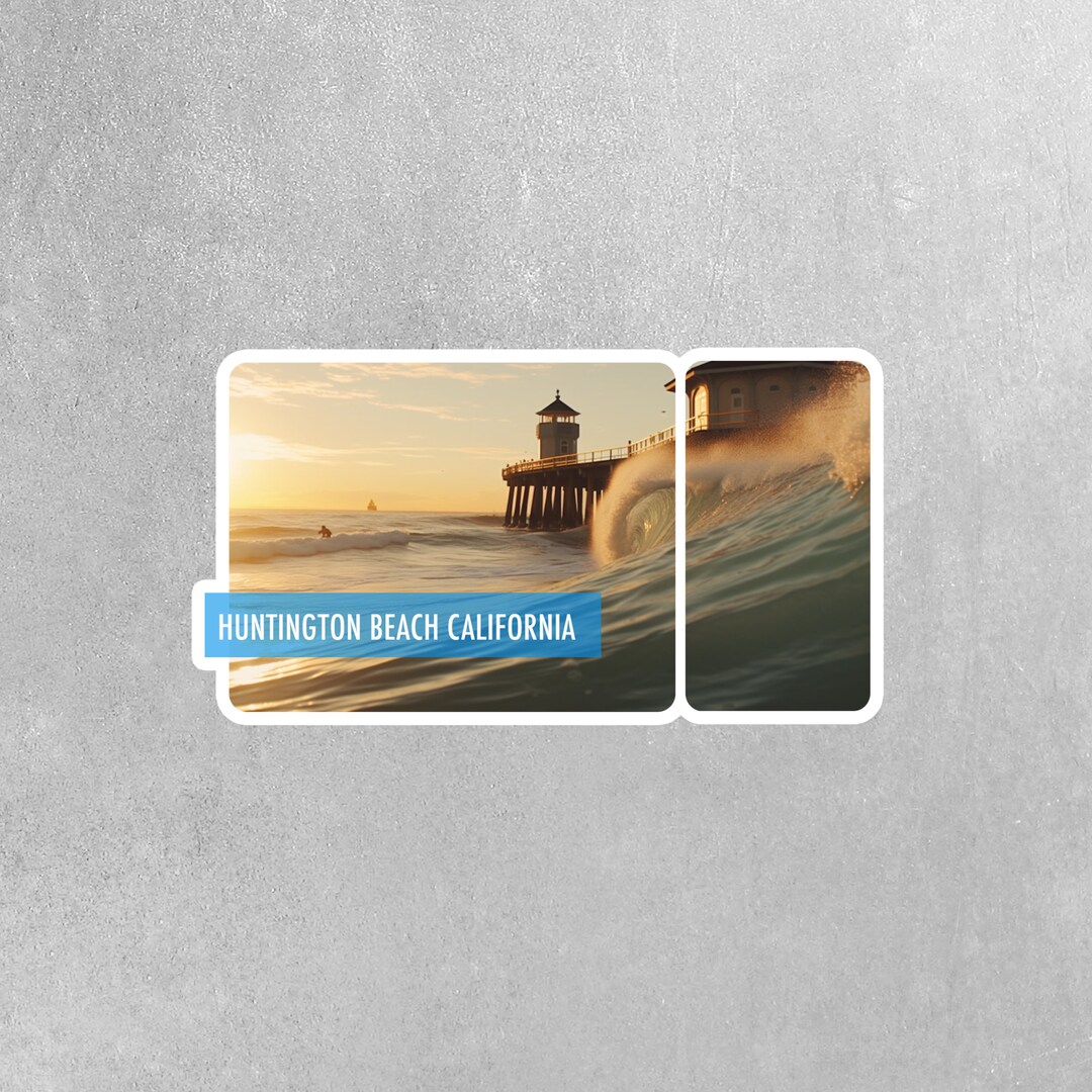 Huntington Beach California Sticker | Huntington Beach Stickers - Etsy