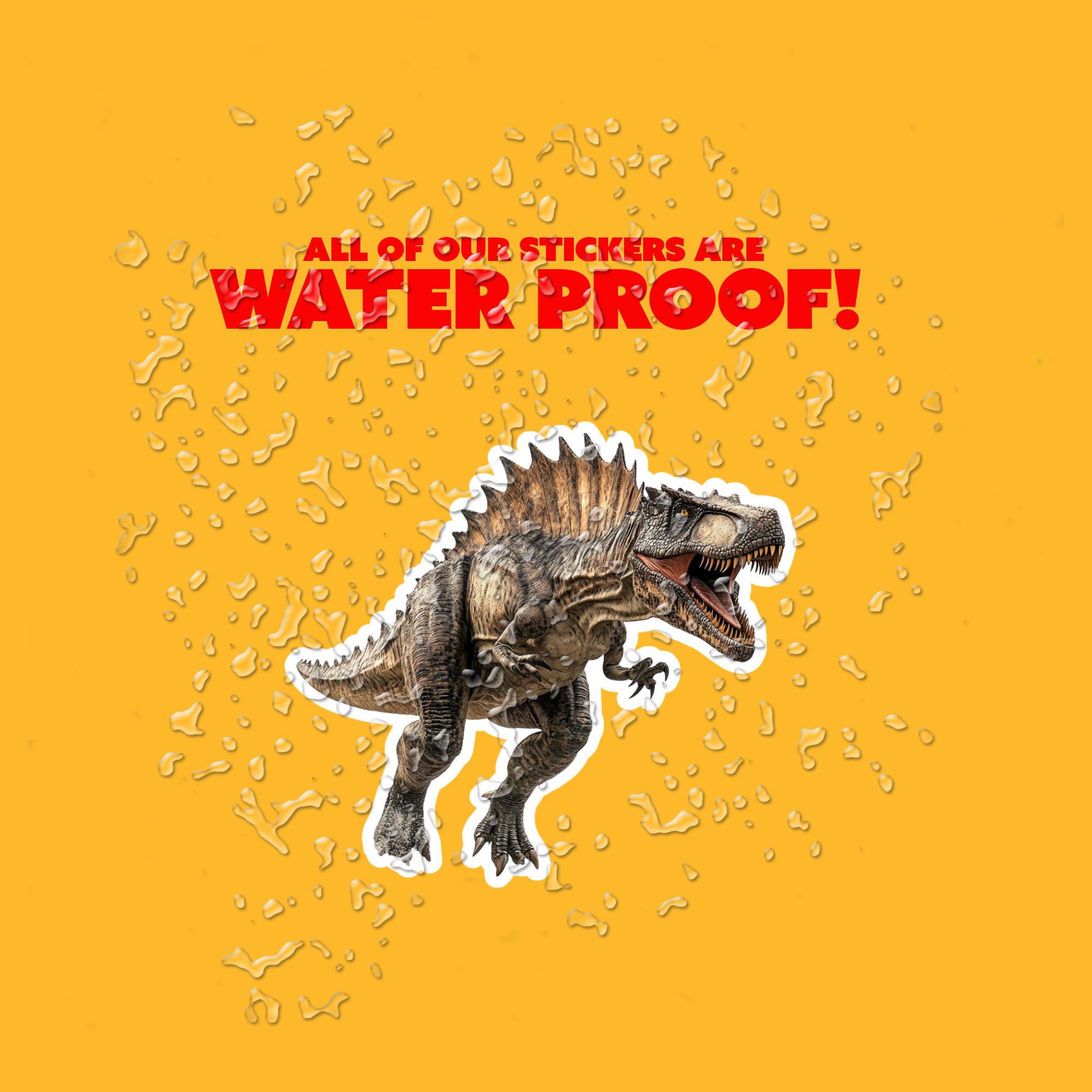 Spinosaurus Sticker | Spinosaurus Decal | Dinosaur Water Bottle Sticker ...