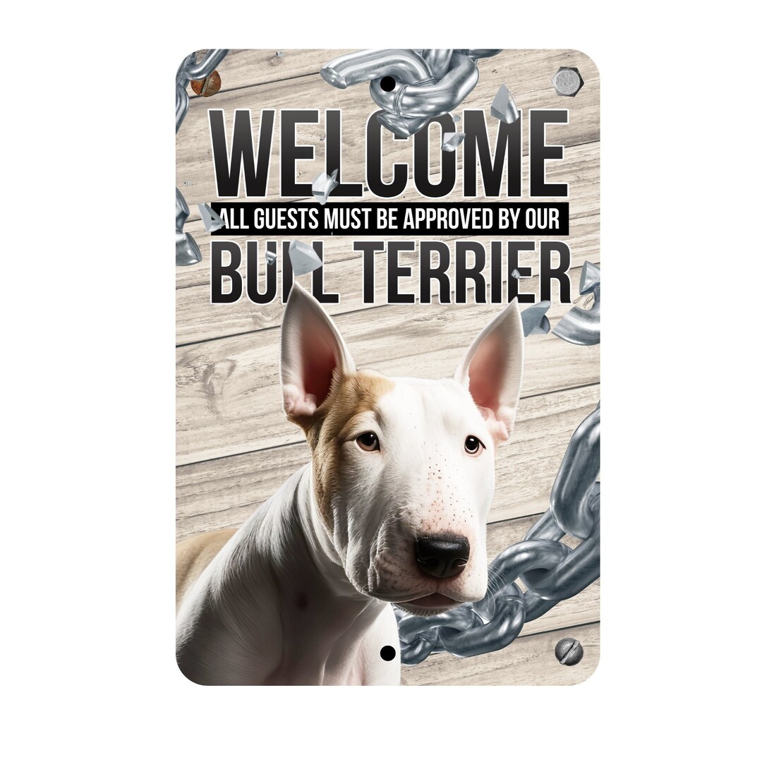 Bull Terrier Welcome Sign | Bull Terrier Sign - Etsy