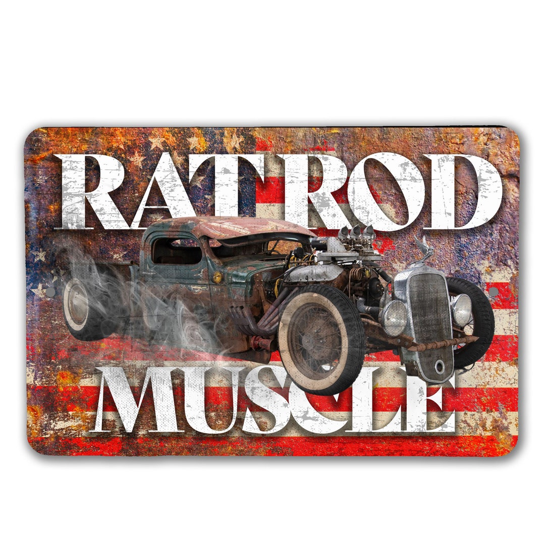Rat Rod Sign | American Muscle Car Sign | Man Cave Signs - Etsy